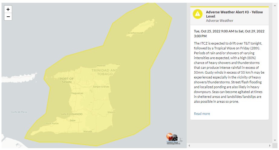 Adverse Weather Alert Remains In Effect As ITCZ Affects T&T - Trinidad ...