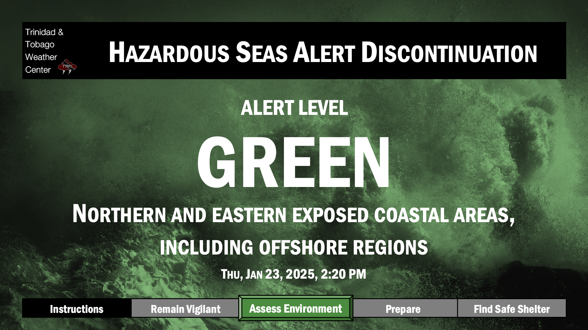 Hazardous Seas Alert Discontinued For T&T - Trinidad and Tobago Weather ...