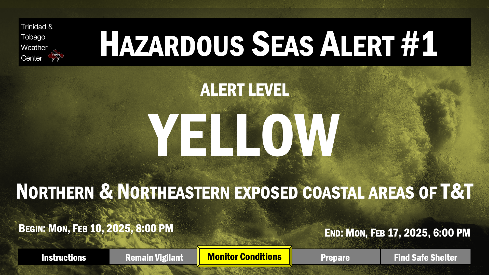 Hazardous Seas Alert Issued For T&T: Rough Seas Forecast For Next 7 ...