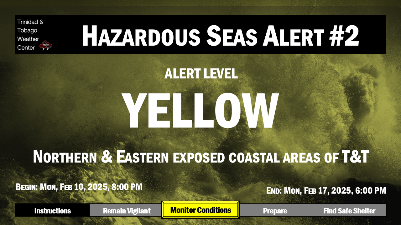 Hazardous Seas Alert Remains In Effect For T&T: Waves Up to 3m Observed ...