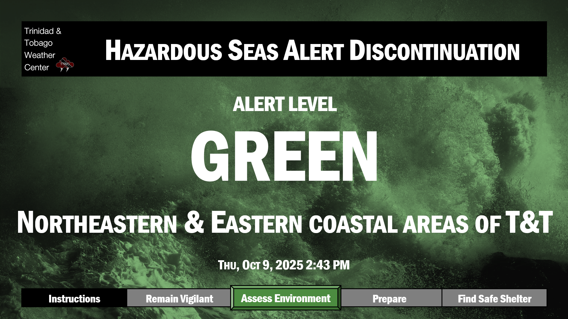 Hazardous Seas Alert Discontinued For T&T, Agitated Seas Still Forecast ...