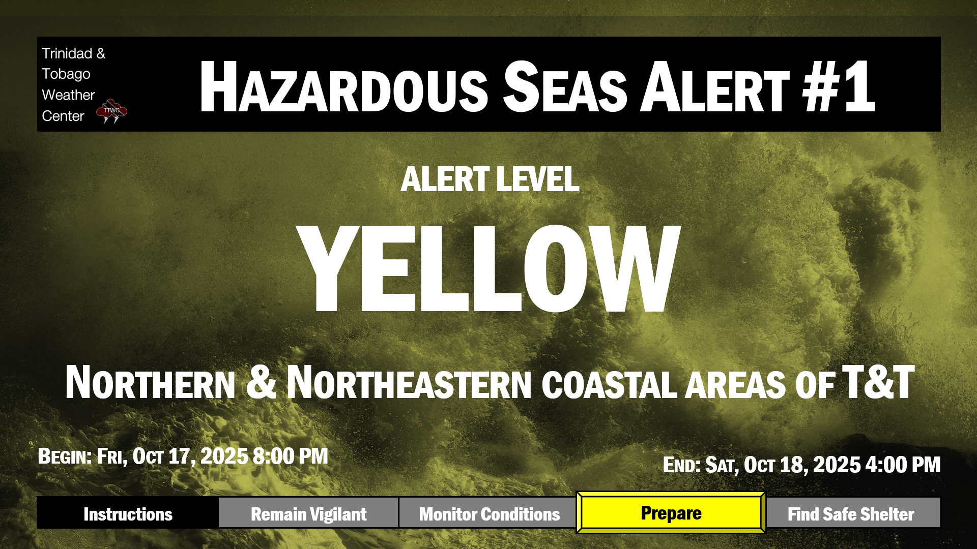 Hazardous Seas Alert Issued For T&T's Northern, Northeastern Coasts ...