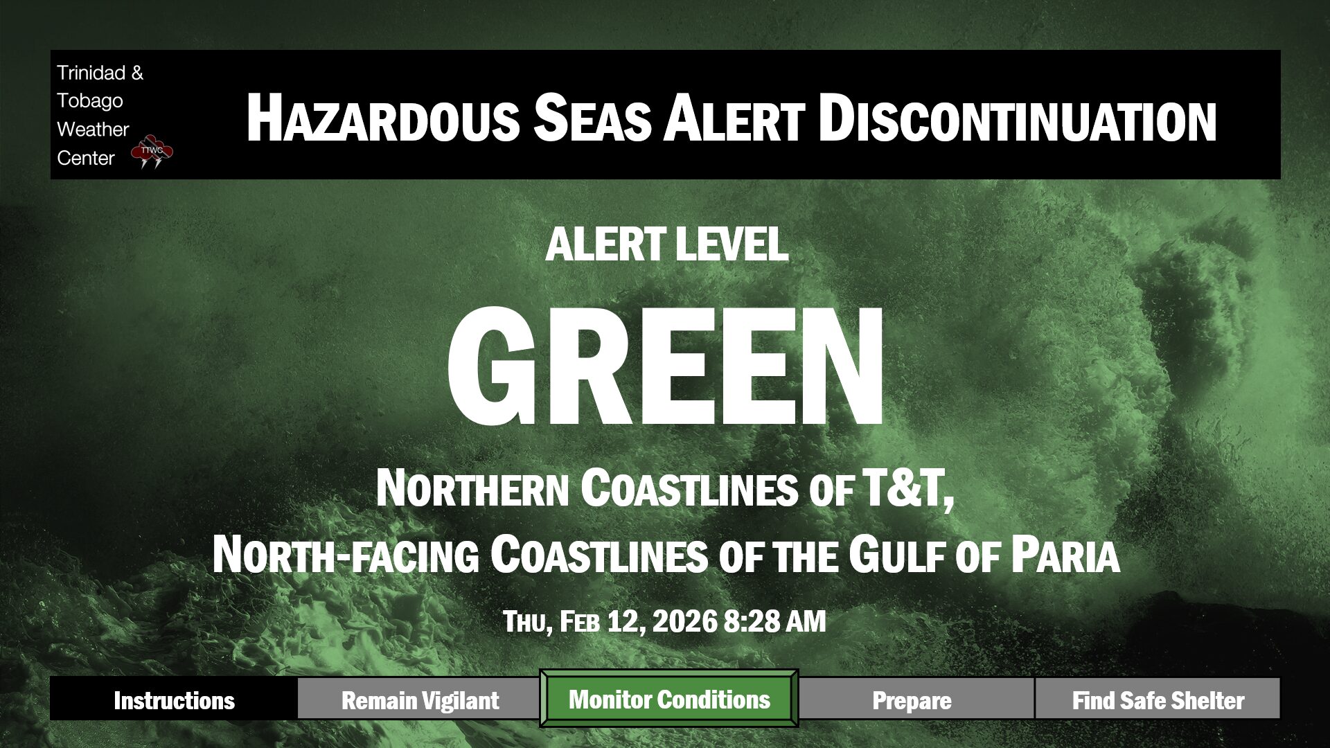 Hazardous Seas Alert Discontinued For T&T - Trinidad and Tobago Weather ...
