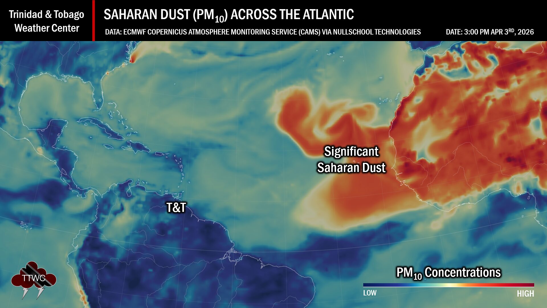 Saharan Dust - Trinidad and Tobago Weather Center